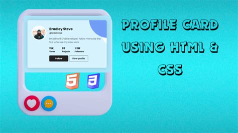Profile Card Using HTML And CSS