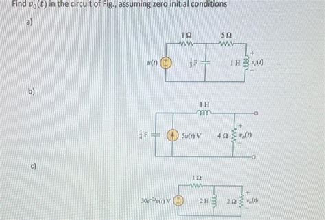 find v0 t in the circuit of fig assuming zero