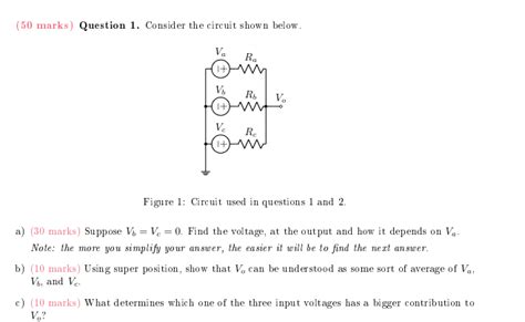 Solved Marks Question Consider The Circuit Shown Chegg