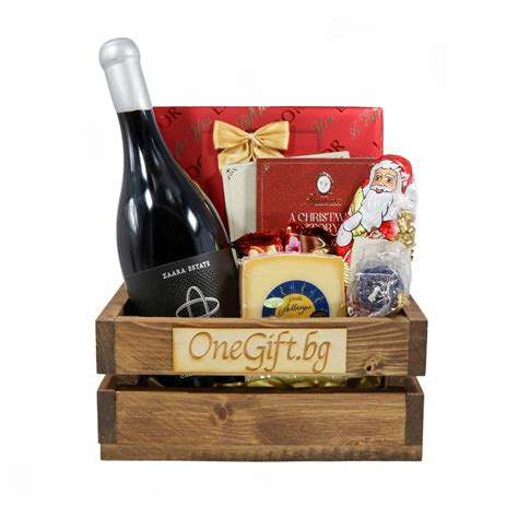 Коледен Подарък За Семейство с Вино и Шоколад One T 10647