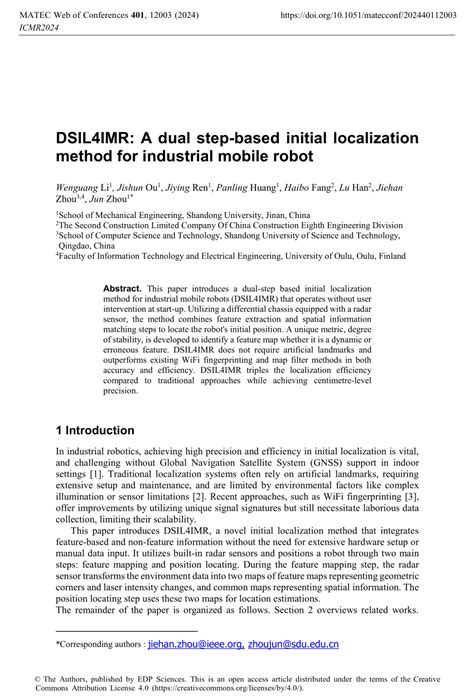 Pdf Dsil4imr A Dual Step Based Initial Localization Method For