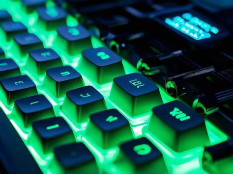 Keyboard With A Glowing Light Keyboard With A Glowing Light Premium Ai Generated Image