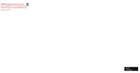 Full Date Time Picker Codesandbox