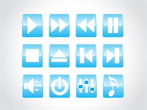 Button Icon Set 24726932 Vector Art At Vecteezy