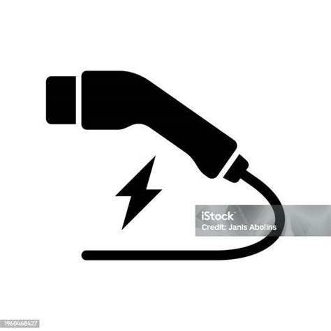 전기 자동차 충전 케이블 아이콘입니다 Ev 충전기 케이블 전기차 충전소 자동차 플러그 배터리 충전기에 대한 스톡 벡터 아트 및 기타 이미지 Istock