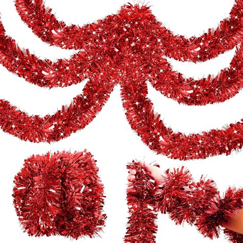 Roberly 6 Pack Christmas Tinsel Garland Decoration Total