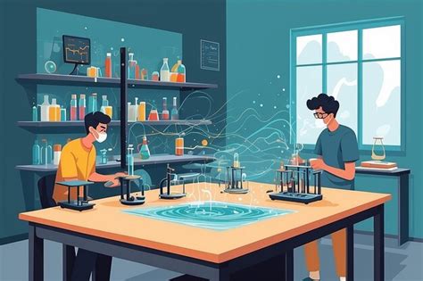 Premium Photo Depict A Physics Lab With Babes Experimenting On The Principles Of Wave