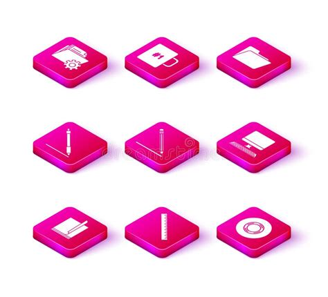 Set File Document Ruler Pen Line Pencil With Eraser And Scotch