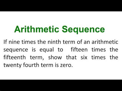 Arithmetic Sequence Problems And Solutions