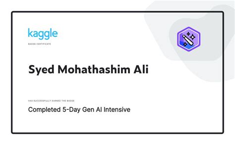 Generativeai Kaggle Ai Machinelearning Llms Datascience Syed