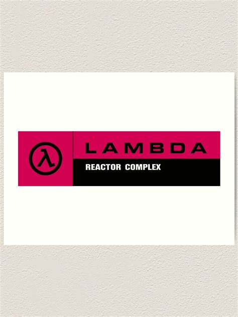 Half Life Lambda Complex Reactor Complex Signage Neon Pink Art Print For Sale By LGSmerch