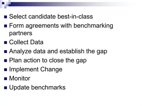 Lecture Benchmarking Ppt