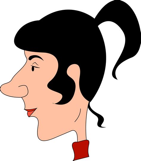 Girl With Big Nose Illustration Vector On White Background 13684145