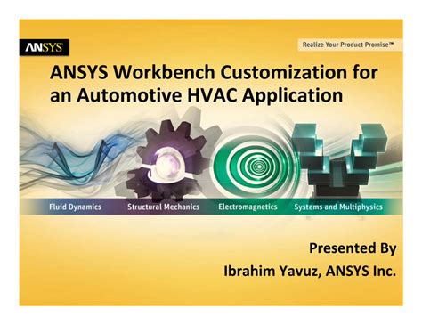 Pdf Ansys Workbench For An Automotive Hvac Application · Workbench