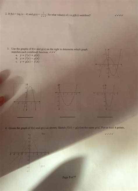 solved 2 if f x log x−4 and g x x 41 foe what value s