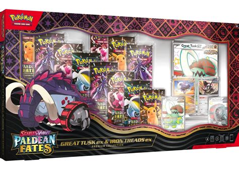 2025 Pokémon Scarlet And Violet Paldean Fates Great Tusk Ex And Iron Treads