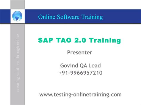Sap Tao And Automation Testing From Online Ppt