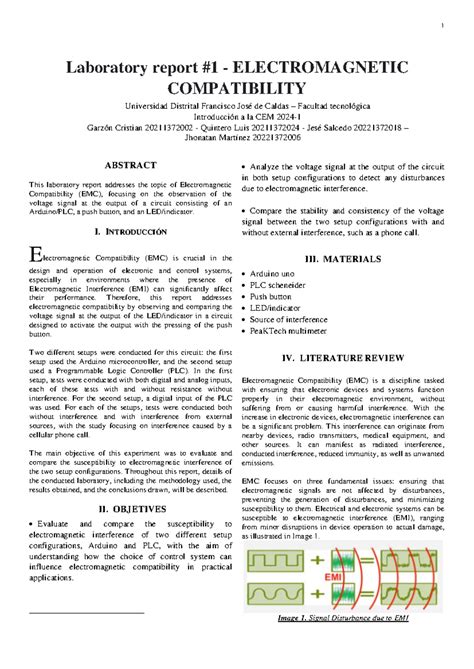 Informe Lab 1 Cem Interferencias Arduino Abstract This Laboratory