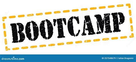 Bootcamp Text Written On Yellow Black Stamp Sign Stock Illustration