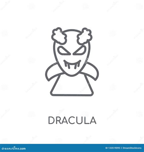 Dracula Linear Icon Modern Outline Dracula Logo Concept On Whit Stock