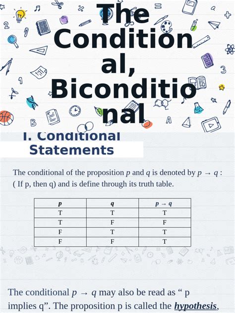 The Conditional Biconditional And Related Statements Pdf If And Only If Syntax Logic