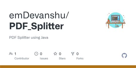 Github Emdevanshupdfsplitter Pdf Splitter Using Java