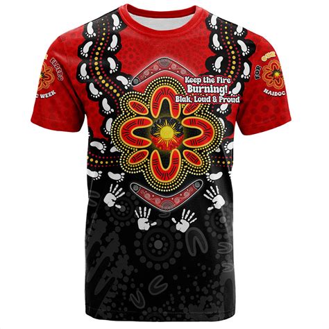 Australia T Shirt Aboriginal Inspired Naidoc Symbol Pattern
