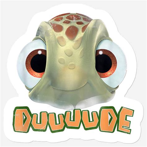 Disneyss Pixars Finding Nemo Duuuude Squirt Big Head Portrait Stickers