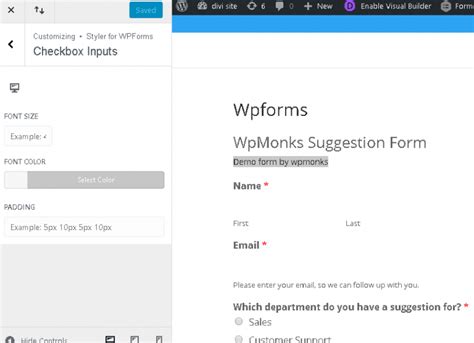 how to style wpforms checkbox inputs wpmonks