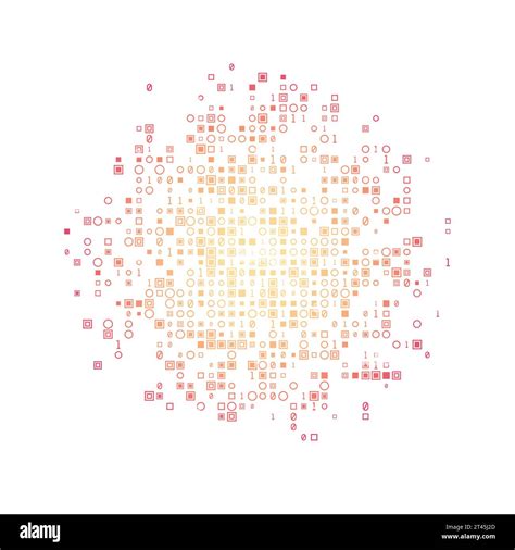 Appealing Geometric Matrix Background In Sunset Dark Colors Classy Circular Vector Illustration