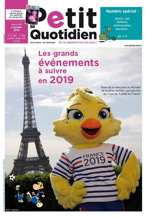 Le Petit Quotidien N°5794 Du 02 Janvier 2019 à Télécharger Sur Ipad