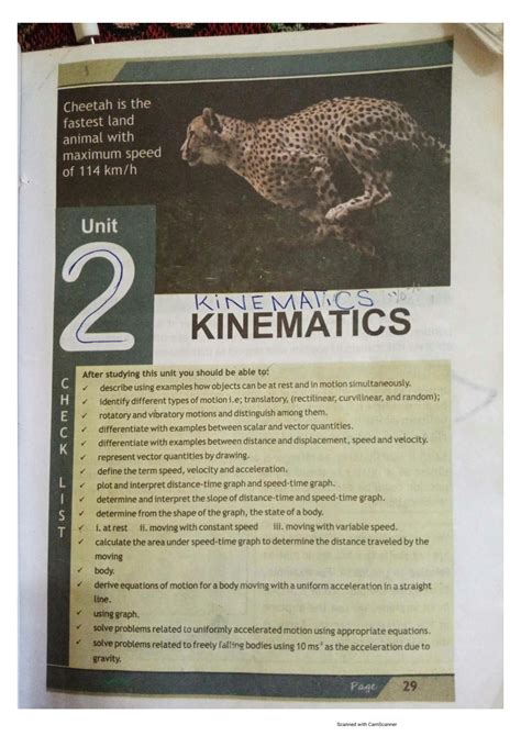 SOLUTION Kinematics Class Studypool