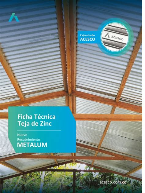 Ficha Tecnica Zinc Pdf Ingeniería De Edificación Materiales