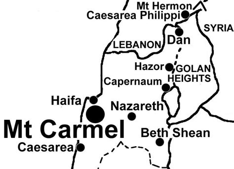 Map Of Mount Carmel Israel