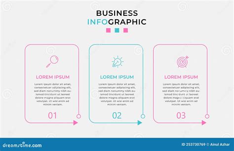 Business Infographic Design Template Vector With Icons And 3 Options Or