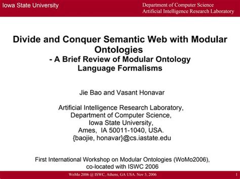 Divide And Conquer Semantic Web With Modular Ppt Programming