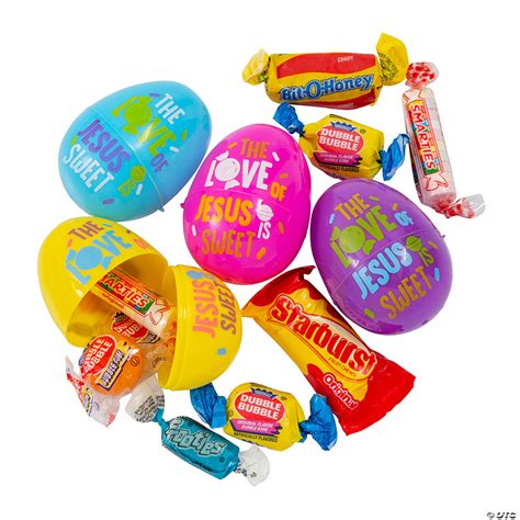2 14 Jesus Is Sweet Candy Filled Plastic Easter Eggs 24 Pc