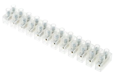 Rs Pro 12 Way Non Fused Terminal Block 5 → 32a Screw Terminals 10 Awg Free Hanging Panel
