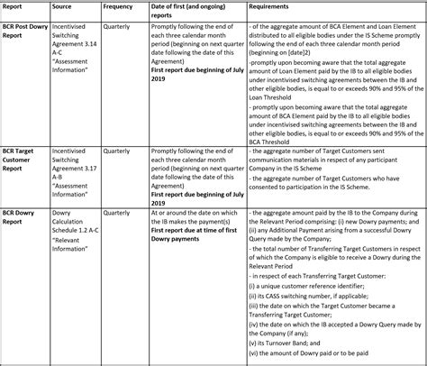 Report Requirements Template