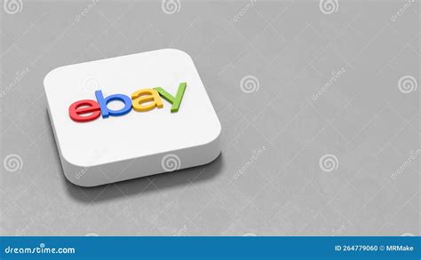 Ebay App Icon Spotlighted On Black Background Editorial Photo 264779009