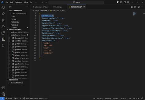 how to enable rpg formatting in vs code aka linting nick litten