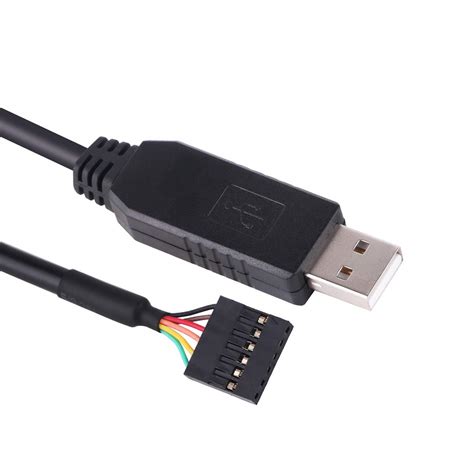 Green Utech 6ft Usb Rs232 To Ttl 5v 6 Pin 1 Dupont Uart Serial Cable