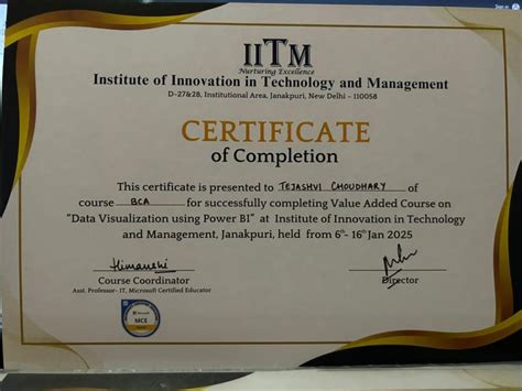 Powerbi Microsoft Iitm Tejashvi Choudhary