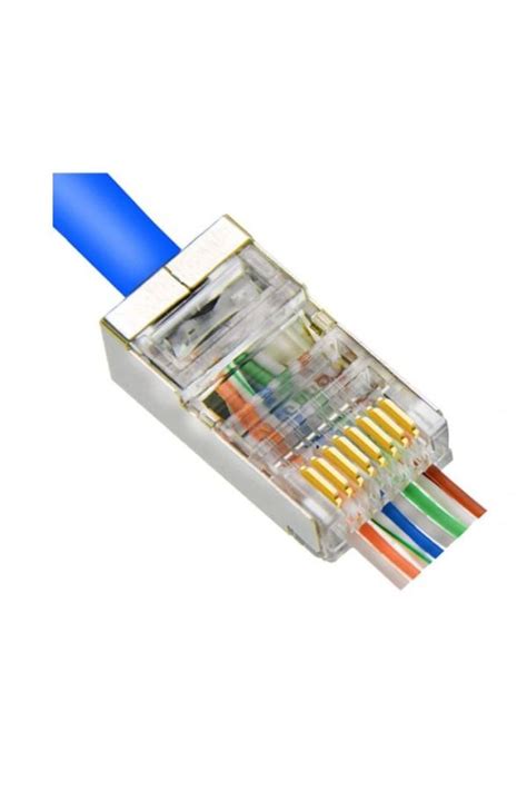 Rj45 Cnnectors Ez Type Pass Through For Cat 5e And Cat 6 Ftp Cables