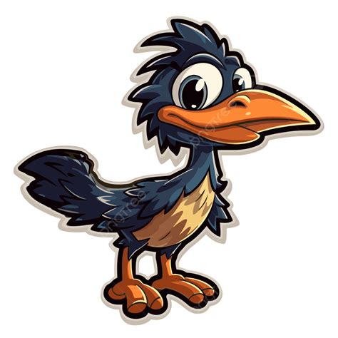 만화 캐릭터 새 클립 아트 벡터 고립 된 만화로드 러너와 스티커 디자인 상표 Png 일러스트 및 벡터 에 대한 무료 다운로드 Pngtree