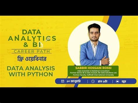 Md Shabbir Hossain Bhuiyea On Linkedin Free Webinar On Data Analytics And Bi Career Path