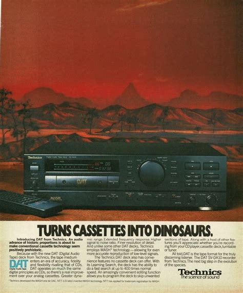 1990 Technics Sv Da10 Dat Cassette Tape Deck Vintage Print Ad £847