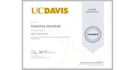 Samidha Neupane On Linkedin Completion Certificate For Sql For Data