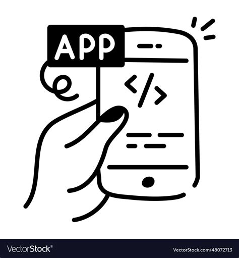 App Coding Royalty Free Vector Image Vectorstock
