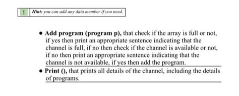 Solved Define And Implement A Class Program As Described